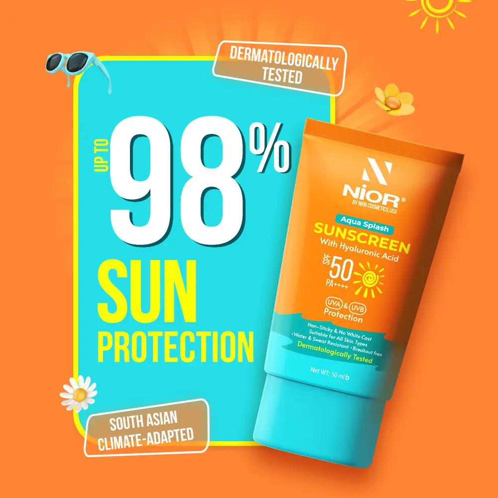 Nior Aqua Splash Sunscreen SPF 50 PA++++ 50ml - Herlan
