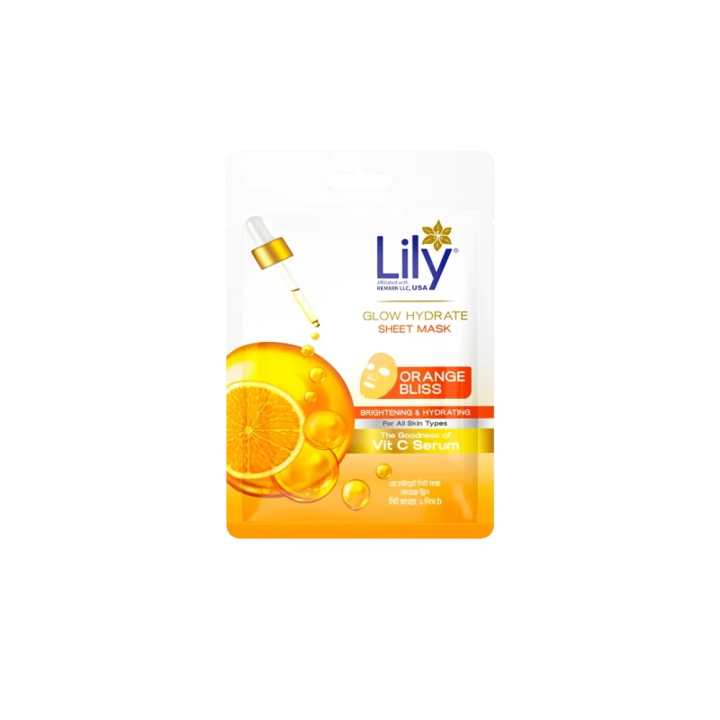 Lily Glow Hydrate Sheet Mask Orange Bliss 25ml - Herlan