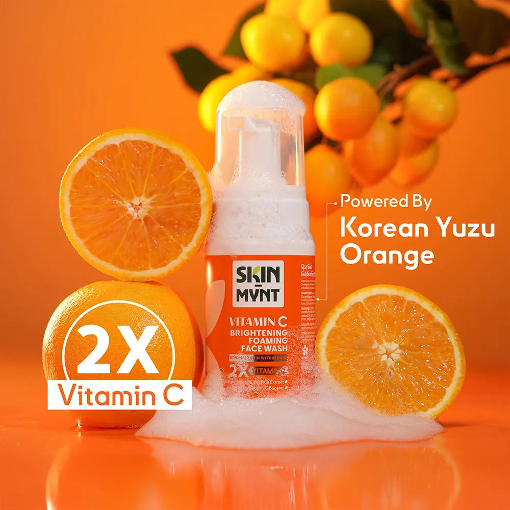 Skin Mynt Vitamin C Brightening Foaming Face Wash 100ml - Herlan